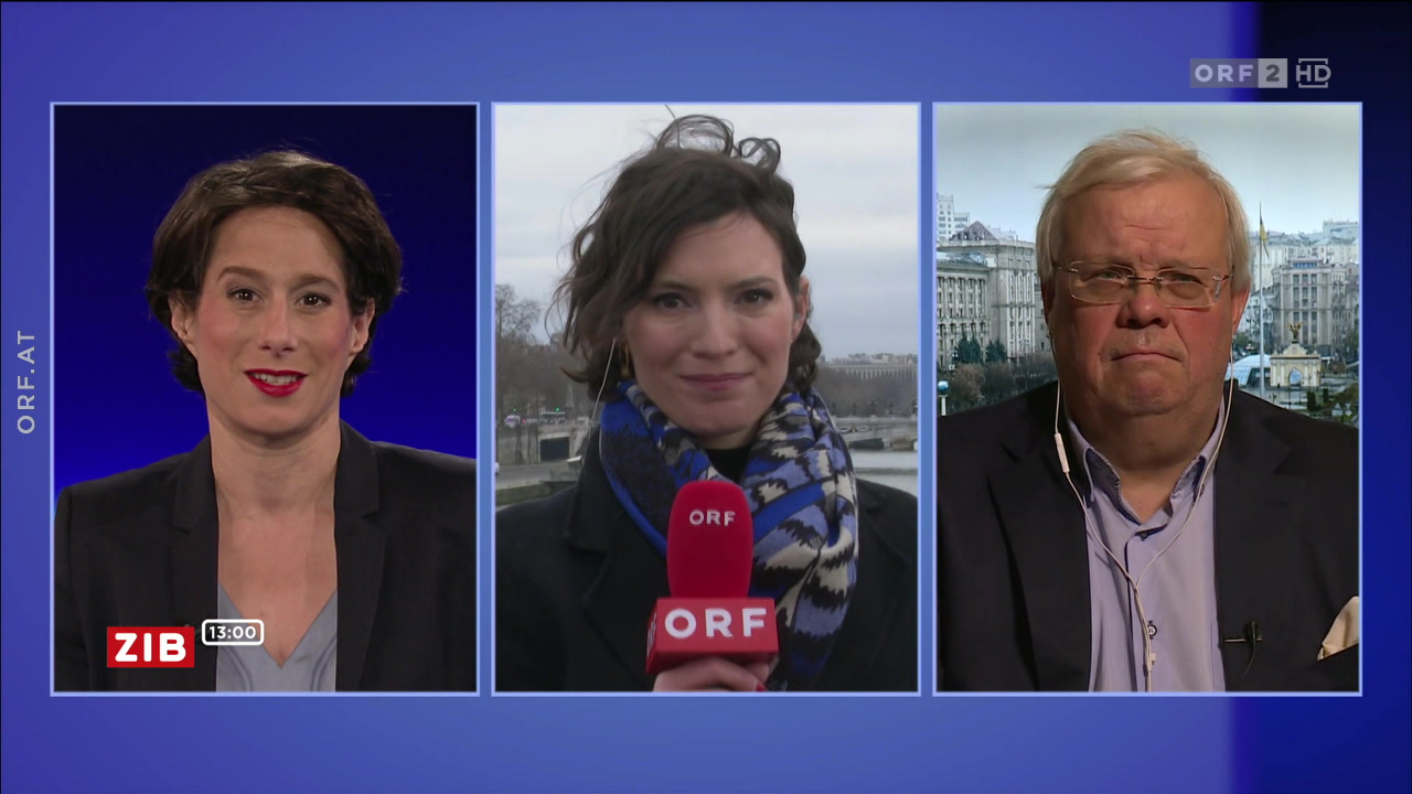 Wehrschütz und Primosch (ORF) über Waffenlieferungen - ZIB 13:00 vom 27 ...