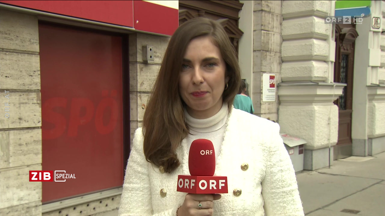 Stribl (ORF) vor der SPÖ-Parteizentrale - ZIB Spezial vom 06.06.2023 um ...