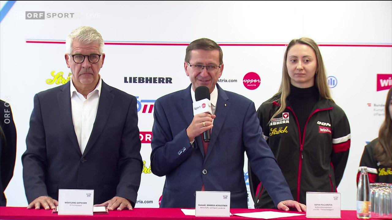 Pressekonferenz: Tischtennis EM Linz 2024 - ORF ON