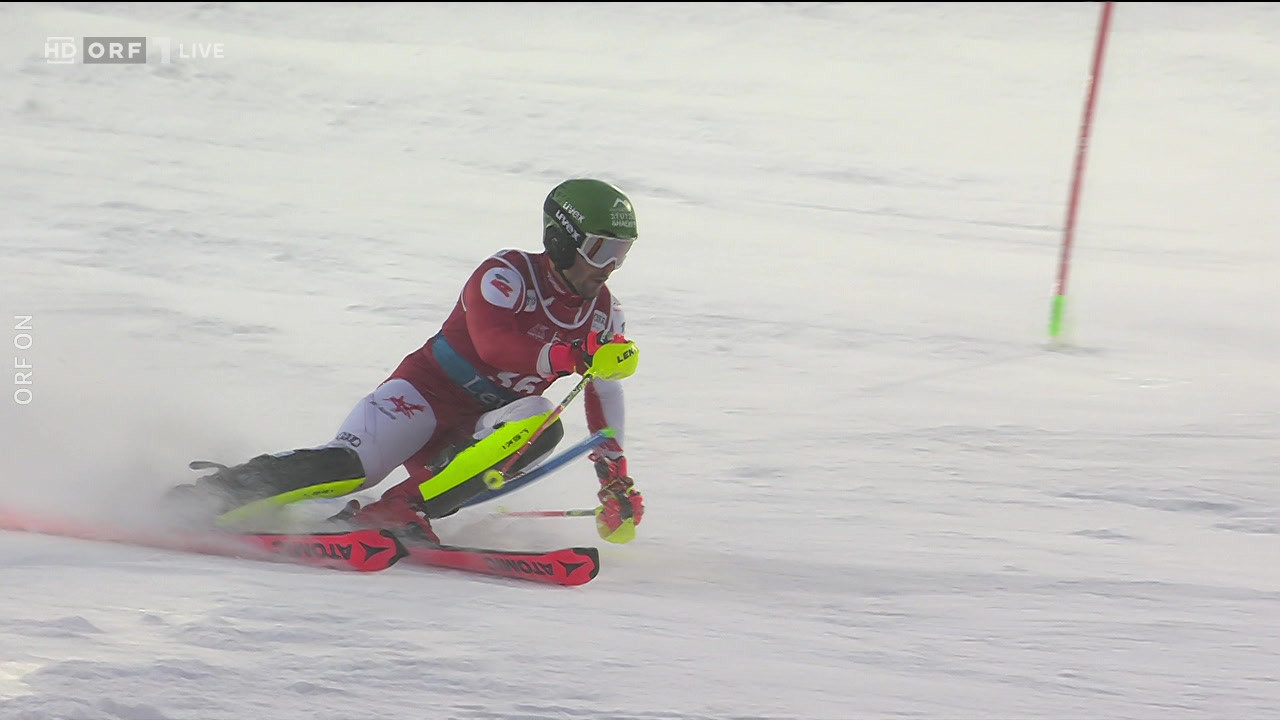 2. DG: Joshua Sturm (AUT) - Ski Weltcup Slalom der Herren Levi: 2. DG ...